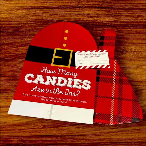 Big Dot of Happiness | Games | Jolly Santa Claus How Many Candy Jar ...